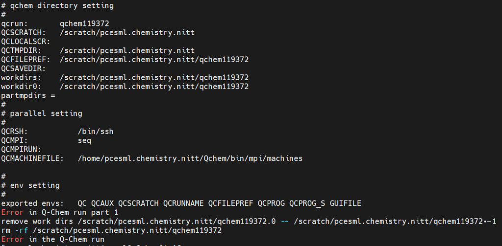 Error in Q-Chem run part 1 - How To - Q-Chem Talk